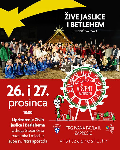 Žive jaslice „Zvjezdano nebo“ ponovno u Zaprešiću: Betlehemska priča ...